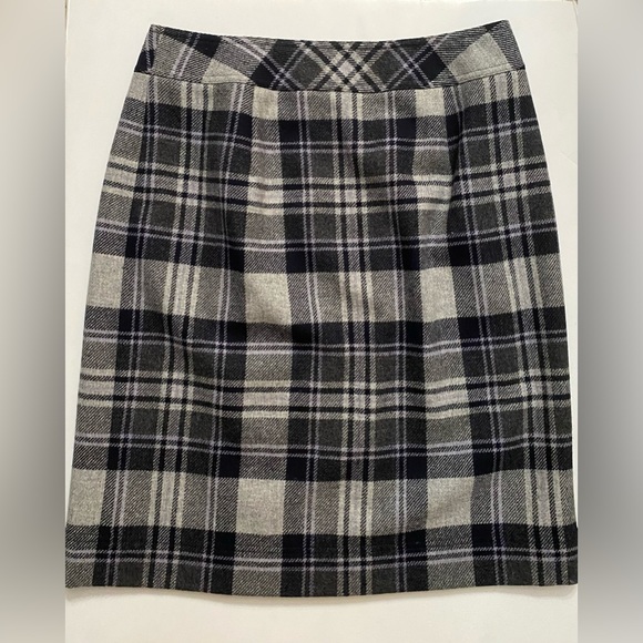Brooks Brothers | Skirts | Brooks Brothers Plaid Wool Aline Wrap Skirt ...